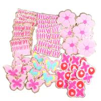 China Custom Iron-on Patches Sequin Chenille Embroidery Cross Patch Metal Band Alphabet Embroidered Iron-on Patches for sale
