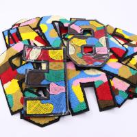 China Popular Spot Goods Fabric Woven Full Embroidered Logo Iron on 3D Embroidery Badges Chenille Patches for Jackets Hats Clothes for sale