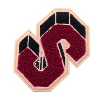 China Custom Eco-Friendly Chenille Letter Embroidered Patch for Sportswear Sew-On Fabric for sale