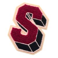 China Custom Eco-Friendly Chenille Letter Embroidered Patch for Sportswear Sew-On Fabric for sale