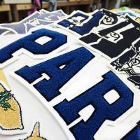 China Customized Eco-Friendly Chenille Embroidered Letter Patch Sew-On Patches for sale
