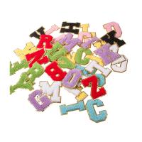 China Custom Logo Towel Chenille Letter Patch for Bag High Quality Glitter Chenille Patches Towelling Glitter Letter Patches for sale