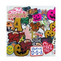 China Halloween Chenille Patches Cute Glitter Pumpkin Ghost Boo Skull Witch Bat Sew Iron Repair Embroidered Applique Flower Heart for sale