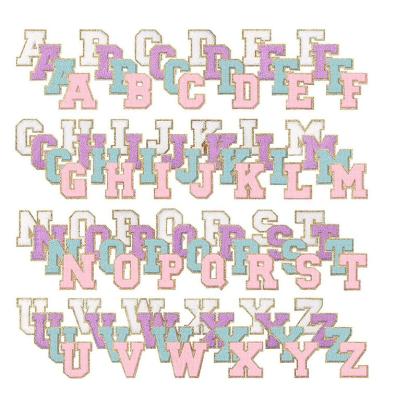 China Custom Chenille Sequin Patches/embroidery  Iron on Trucker Hat Letter  Patches/logo Patches for sale
