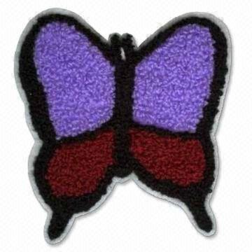 China Custom Color Embroidered Chenille Patch Applique Cartoon Animal Pattern for Children's Clothing Fabric Material for sale