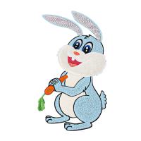 China Cute Animal Rabbit Towel Embroidery Cartoon Decoration Embroidery Children Clothing Embroidery Chenille Patch for sale