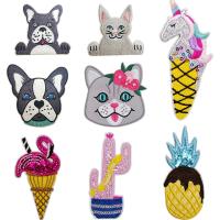 China Glitter Glitter Powder Edge Patch Chenille Rabbit Sleeping Girl Patch Cute Patch for Baby Clothes for sale