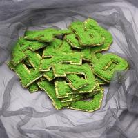 China 26PCS Self Adhesive Chenille Letters Patches Green Letters Patches, Patches for Backpacks, Self Adhesive Letters for sale