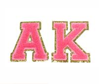 China Custom Embroidery Badges Embroidered Tactical Patches  Iron on Chenille Letter Glitter Patches Custom Logo for sale