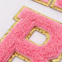 China Custom Embroidery Badges Embroidered Tactical Patches  Iron on Chenille Letter Glitter Patches Custom Logo for sale