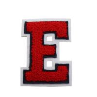 China Hand-Embroidered Greek Letter Chenille Embroidery Patches Sew-On Style Badges in Fabric for sale
