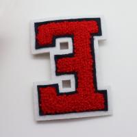China Hand-Embroidered Greek Letter Chenille Embroidery Patches Sew-On Style Badges in Fabric for sale