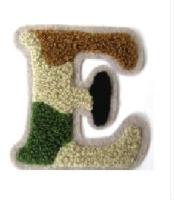 China Multicolor Chenille Embroidery Badge Gilt Embroidered 26 English Letters Iron-On Cloth Sticker Bag Package Patches for Hat Use for sale