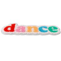 China Wangshun Gradient Toothbrush Embroidery Logo Letter Fashion Clothes Bag Accessories Computer Embroidery Patch Iron Stamp for sale