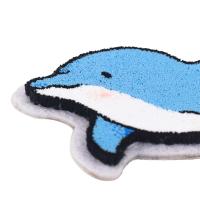 China Customizable Self-Adhesive 3D Embroidery Logo Patch Animal Dolphin Toothbrush Embroidered Cloth for Hat Decor Mainly Fabric Lace for sale