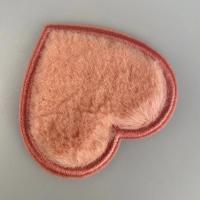 China Custom Sweet Heart Velvet Embroidery Patch Sew on  Patch for Apparel Patches Logo for sale