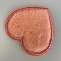 China Custom Sweet Heart Velvet Embroidery Patch Sew on  Patch for Apparel Patches Logo for sale