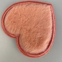 China Custom Sweet Heart Velvet Embroidery Patch Sew on  Patch for Apparel Patches Logo for sale