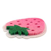 China Toothbrush Embroidery Cloth Sticker and Computer Embroidery 3D Fruit Pattern Strawberry Embroidery Cartoon Patch Fabric PVC Lace for sale