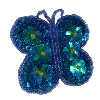 China Wangshun Rhinestone Bodice Applique Custom Iron on Sequin Patches Embroidery Badges for sale