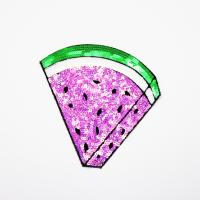 China Factory Custom Chenille Patches Custom Ironing Embroidery Chenille Watermelon Sequins Ironing Patches for sale