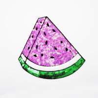 China Factory Custom Chenille Patches Custom Ironing Embroidery Chenille Watermelon Sequins Ironing Patches for sale