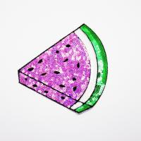 China Factory Custom Chenille Patches Custom Ironing Embroidery Chenille Watermelon Sequins Ironing Patches for sale
