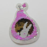 China Factory Custom Chenille Patches Custom Ironing Embroidery Chenille Watermelon Sequins Ironing Patches for sale