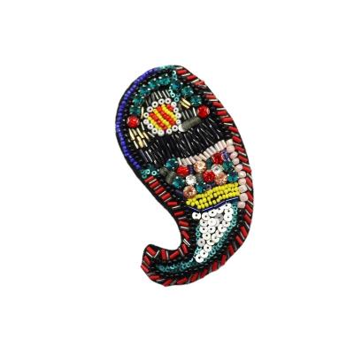 China OEM Luxury Large Embroidery Patches Sew-On Rhinestone Patch for Hat Rubber Material Appliqued Technics for sale