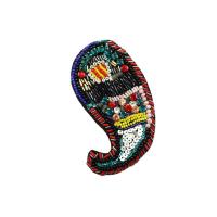 China OEM Luxury Large Embroidery Patches Sew-On Rhinestone Patch for Hat Rubber Material Appliqued Technics for sale