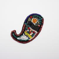 China OEM Luxury Large Embroidery Patches Sew-On Rhinestone Patch for Hat Rubber Material Appliqued Technics for sale