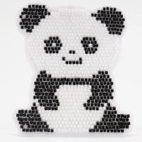 China Wholesale Custom Cute Chinese Panda Shaped Beaded Embroidery Patch  for Clothes Accessories for sale