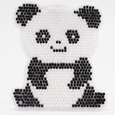 China Wholesale Custom Cute Chinese Panda Shaped Beaded Embroidery Patch  for Clothes Accessories for sale