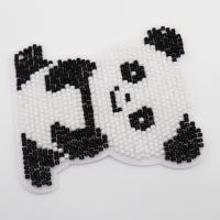China Wholesale Custom Cute Chinese Panda Shaped Beaded Embroidery Patch  for Clothes Accessories for sale