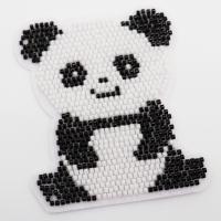 China Wholesale Custom Cute Chinese Panda Shaped Beaded Embroidery Patch  for Clothes Accessories for sale