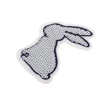 China Brand New Heart Sequin Patch Iron on Embroidery Chenille  Cute Rabbit Embroidery Patch for sale