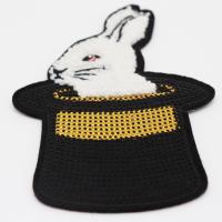 China Brand New Heart Sequin Patch Iron on Embroidery Chenille  Cute Rabbit Embroidery Patch for sale
