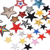 China 35PCS Computer Embroidered Label Sequin Cloth Paste Love Five-Star Patch Stage Clothing Bag Cap Accessories Embroidery Sticker for sale