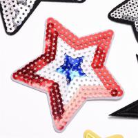 China 35PCS Computer Embroidered Label Sequin Cloth Paste Love Five-Star Patch Stage Clothing Bag Cap Accessories Embroidery Sticker for sale