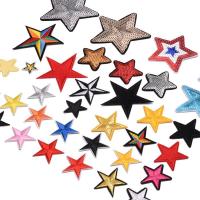 China 35PCS Computer Embroidered Label Sequin Cloth Paste Love Five-Star Patch Stage Clothing Bag Cap Accessories Embroidery Sticker for sale