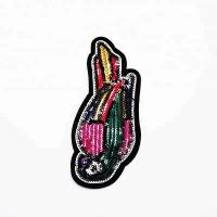 China Eagle Pattern Sequin Embroidered PU Fabric Badges Iron-On Style Motorcycle Patches and Clothes Back Embroidery for sale
