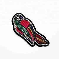 China Eagle Pattern Sequin Embroidered PU Fabric Badges Iron-On Style Motorcycle Patches and Clothes Back Embroidery for sale