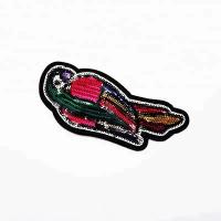 China Eagle Pattern Sequin Embroidered PU Fabric Badges Iron-On Style Motorcycle Patches and Clothes Back Embroidery for sale