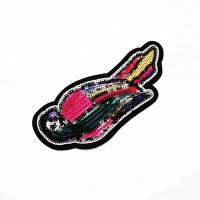 China Eagle Pattern Sequin Embroidered PU Fabric Badges Iron-On Style Motorcycle Patches and Clothes Back Embroidery for sale