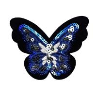 China Customizable Mini Butterfly Sequin Embroidery Patches Handmade Design for Blouses and Clothing Customization for sale