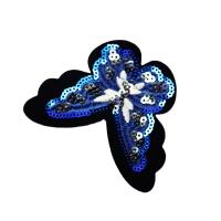China Customizable Mini Butterfly Sequin Embroidery Patches Handmade Design for Blouses and Clothing Customization for sale