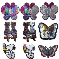 China Customizable Mini Butterfly Sequin Embroidery Patches Handmade Design for Blouses and Clothing Customization for sale