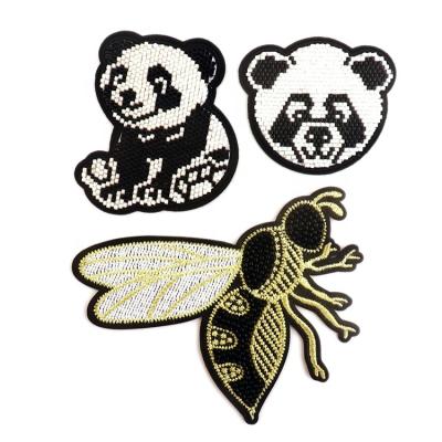China Pink Bow Sequin Patch Factory Supply Fashion Design Accessory for sale
