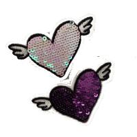 China Custom Chenille Felt Patches with Heart-Shaped Sequin Embroidery PVC Garments Logo Badges in Cartoon Style for Hat Usage for sale