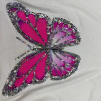 China High Quality 3D Sequin Butterfly Alphabet Heart Flower Patches for Garments and Hat Fashion Design for sale
